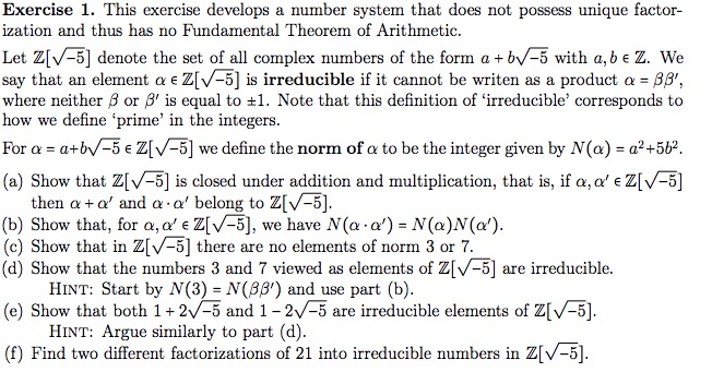 Solved Exercise 1. This exercise develops a number system | Chegg.com