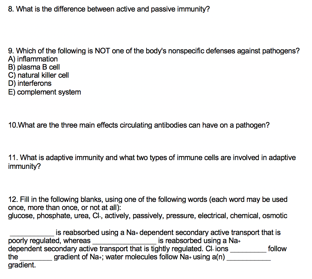 Solved 8. What is the difference between active and passive | Chegg.com