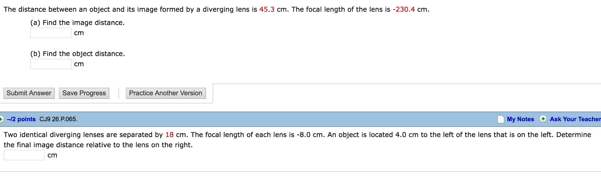 Solved The distance between an object and its image formed | Chegg.com