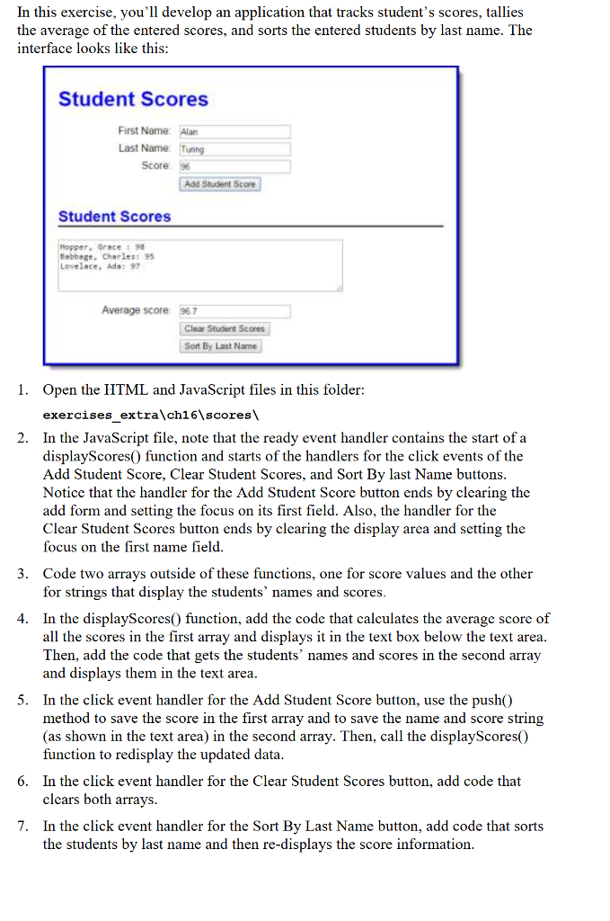 Solved In this exercise, you'll develop an application that | Chegg.com