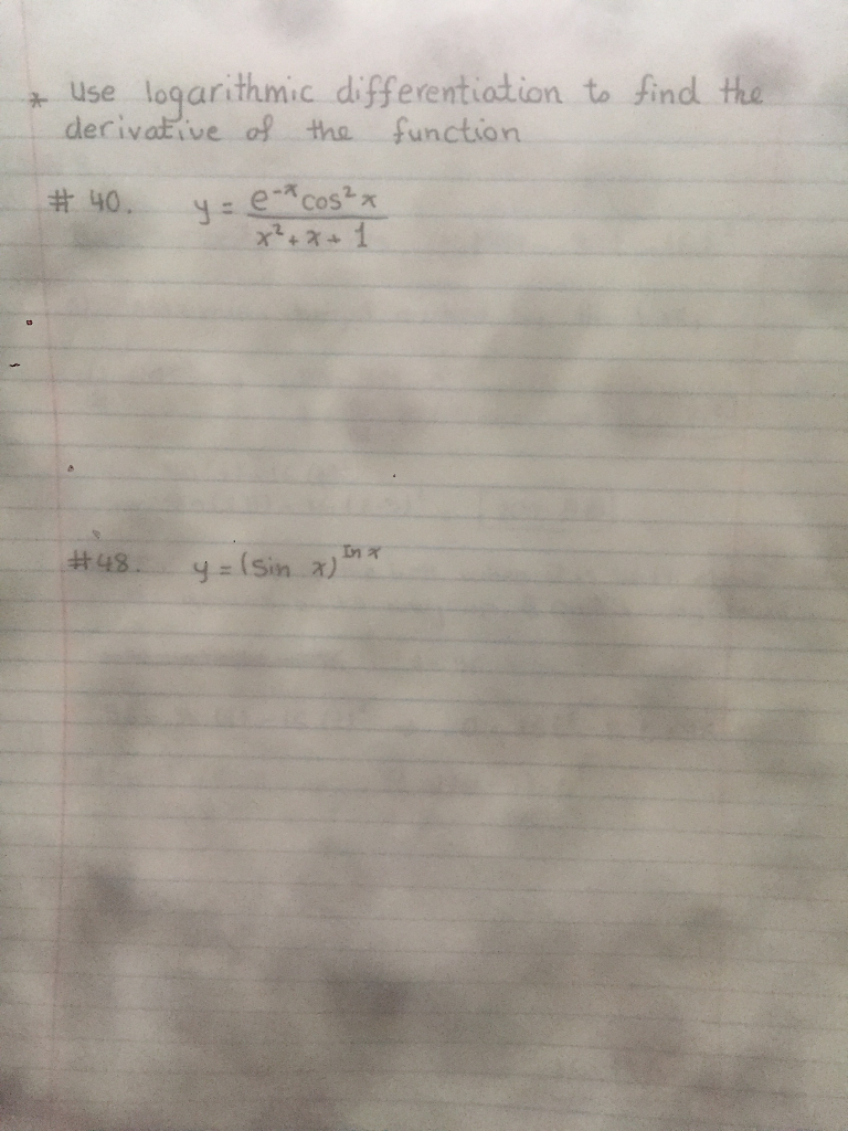 Solved Use logarithmic differentiation to find the | Chegg.com