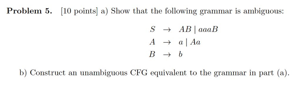 Solved Problem 5. [10 points] a) Show that the following | Chegg.com