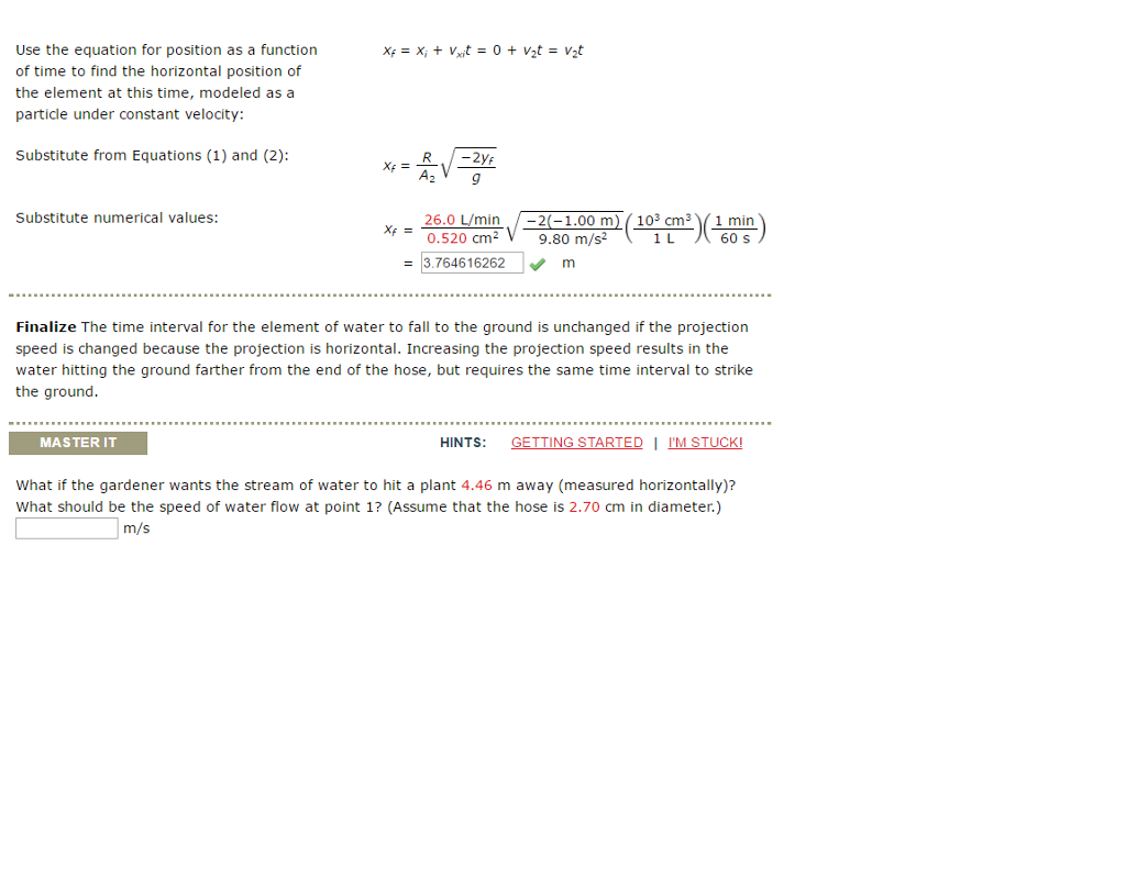 Solved Use the equation for position as a function of time | Chegg.com