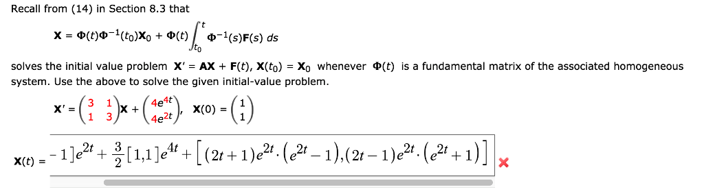 Solved Recall from (14) in Section 8.3 that x = phi(t) | Chegg.com