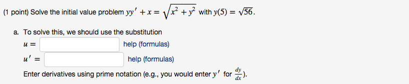 Solved Solve the initial value problem yy' + x = square root | Chegg.com