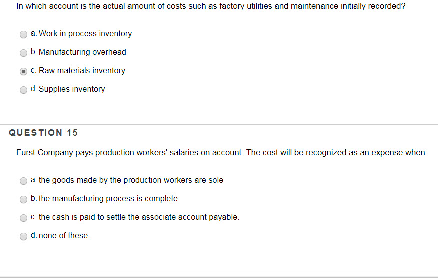 Solved In which account is the actual amount of costs such | Chegg.com Solved In which account is the actual amount of costs such | Chegg.com