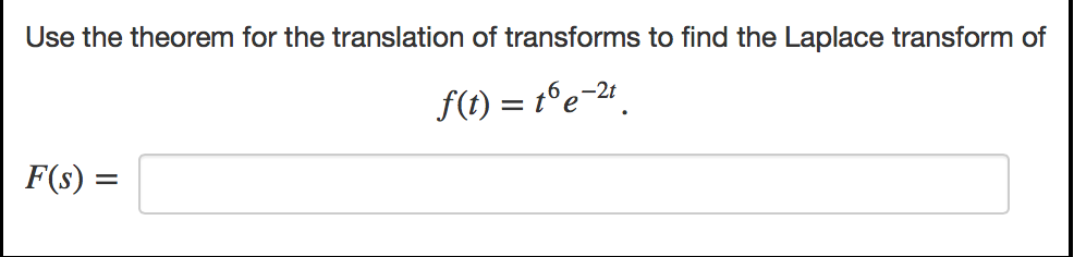 Solved Use the theorem for the translation of transforms to | Chegg.com