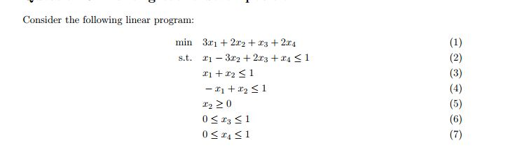 Write down the master problem of the Dantzig-Wolfe | Chegg.com