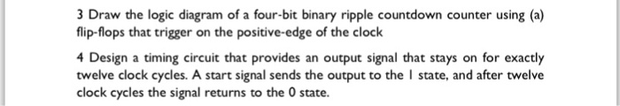 Solved Draw the logic diagram of a four-bit binary ripple | Chegg.com