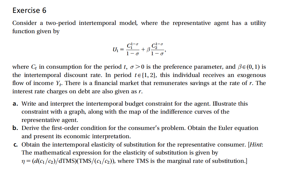 Solved Consider a two-period intertemporal model, where the | Chegg.com