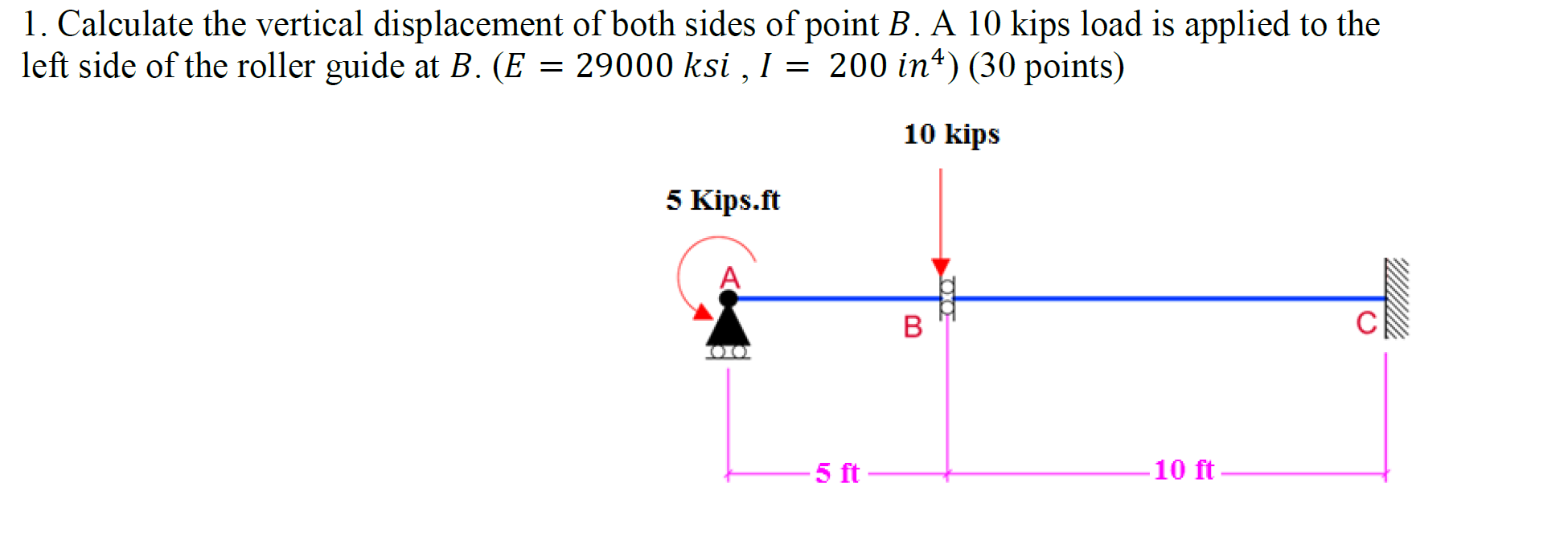 Solved Calculate the vertical displacement of both sides of | Chegg.com