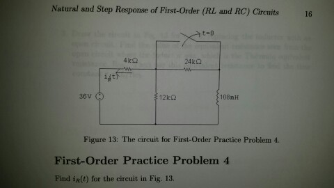 Solved Natural and Step Response of First-Order (RL and RC) | Chegg.com