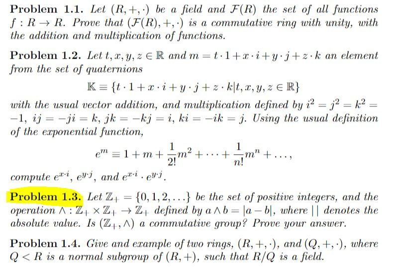 Solved Problem 1.1. Let (R, +,-) be a field and F(R) the set | Chegg.com