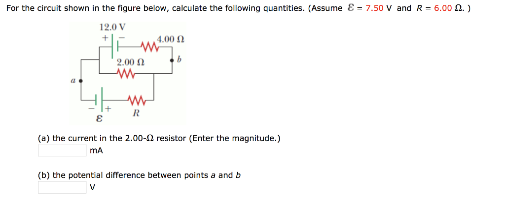 Solved For the circuit shown in the figure below, calculate | Chegg.com