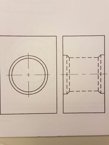Solved Draw the top view as a full section. Show the cutting | Chegg.com