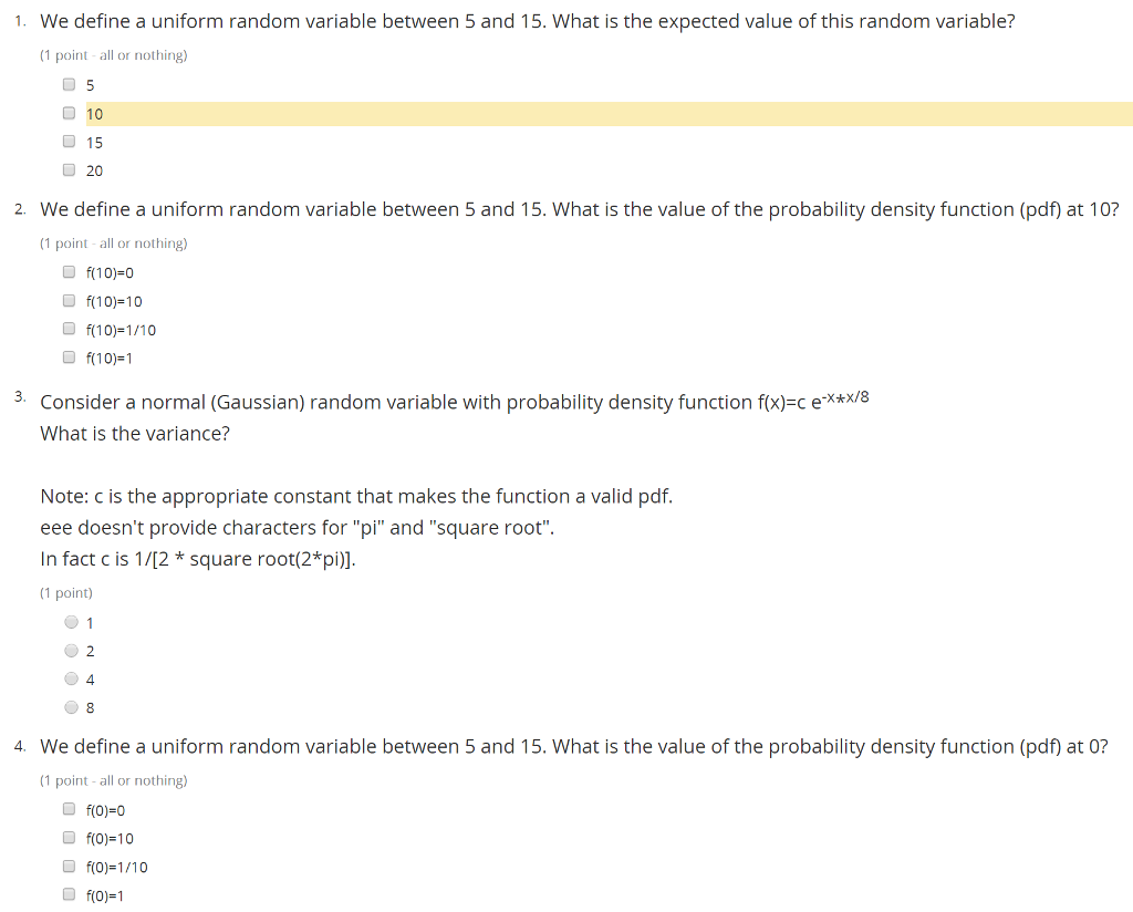 Solved We define a uniform random variable between 52 and | Chegg.com