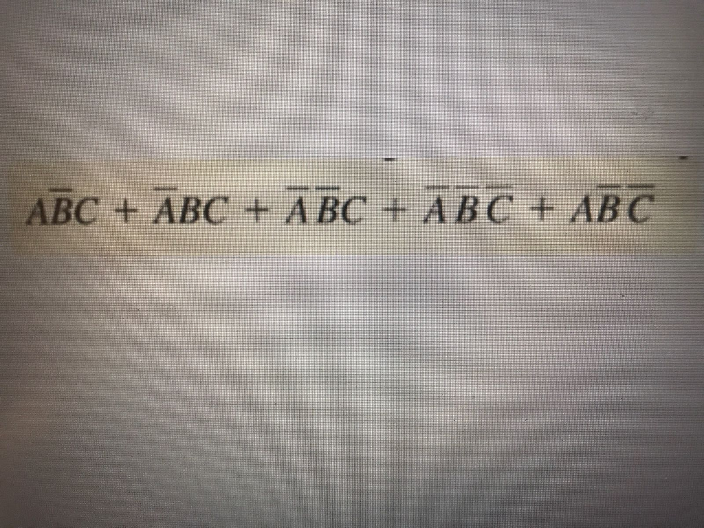 Solved 1 Aconvert The Expression Into Sum Of Minterms 