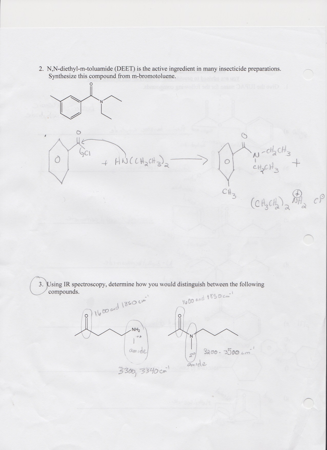 N, N-diethyl-m-toluamide (DEET) is the active | Chegg.com