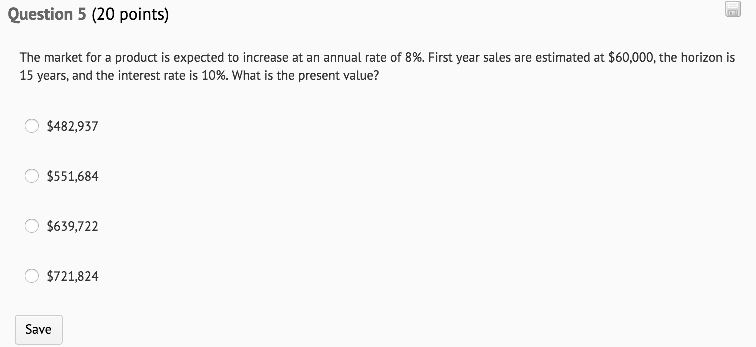 Solved Question 5 20 Points The Market For A Product S 