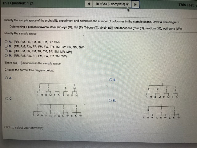 Solved Identify the sample space of the probability | Chegg.com
