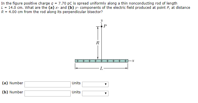 Solved In the figure positive charge q = 7.70 pC is spread | Chegg.com