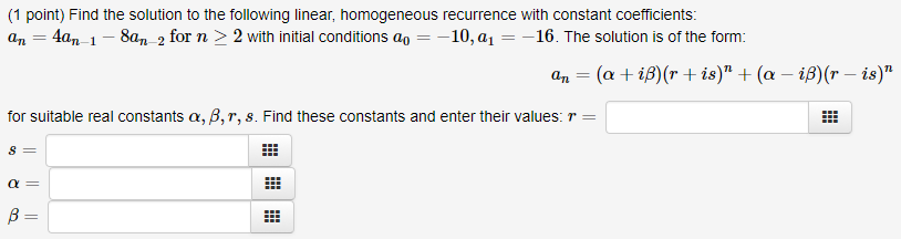 Solved Find the solution to the following linear, | Chegg.com