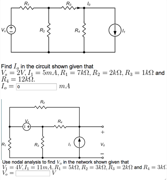 Solved Find Io in the circuit shown given that Vs = 2V, | Chegg.com