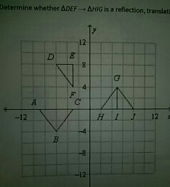 Solved determine whether triangle DEF --> TRIANGLE HIG is a | Chegg.com