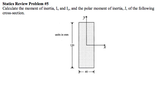 Solved Statics Review Problem #5 Calculate the moment of | Chegg.com