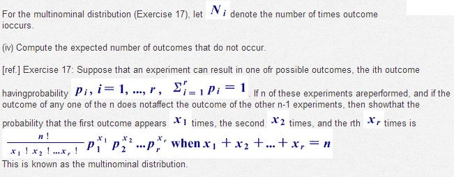 Solved For the multinominal distribution (Exercise 17), let | Chegg.com