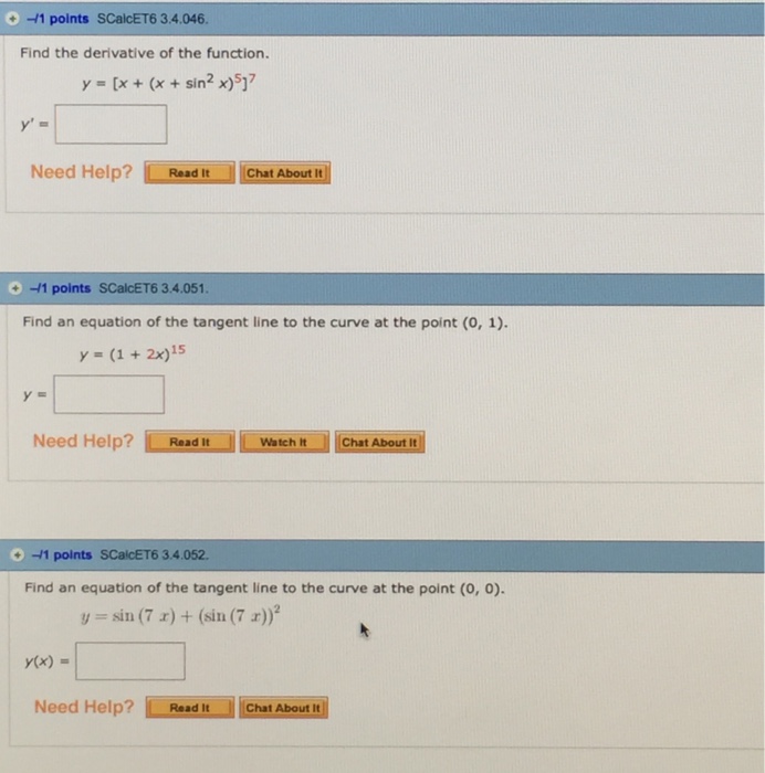 Solved Find The Derivative Of The Function Y [x X