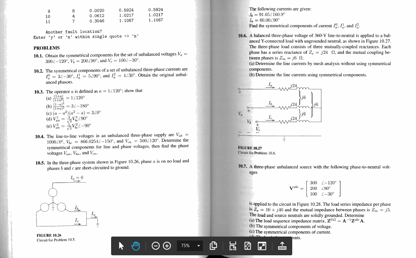 Solved Obtain the symmetrical components for the set of | Chegg.com