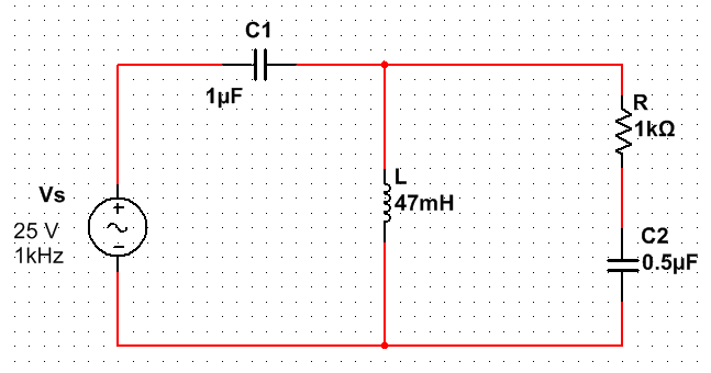 Solved 1)For the Series-Parallel RLC Circuit shown below | Chegg.com