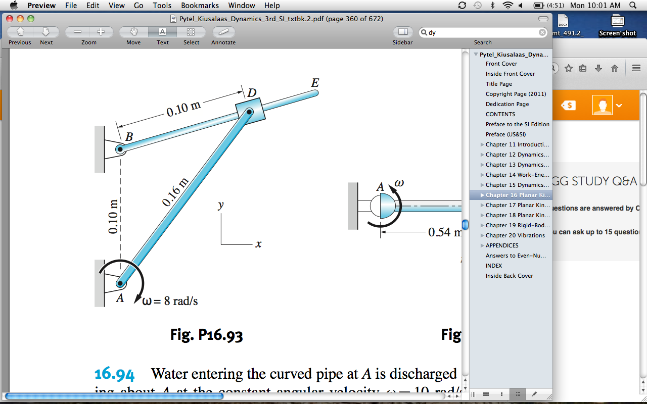 Solved Crank Ad Rotates With The Constant Clockwise Angular