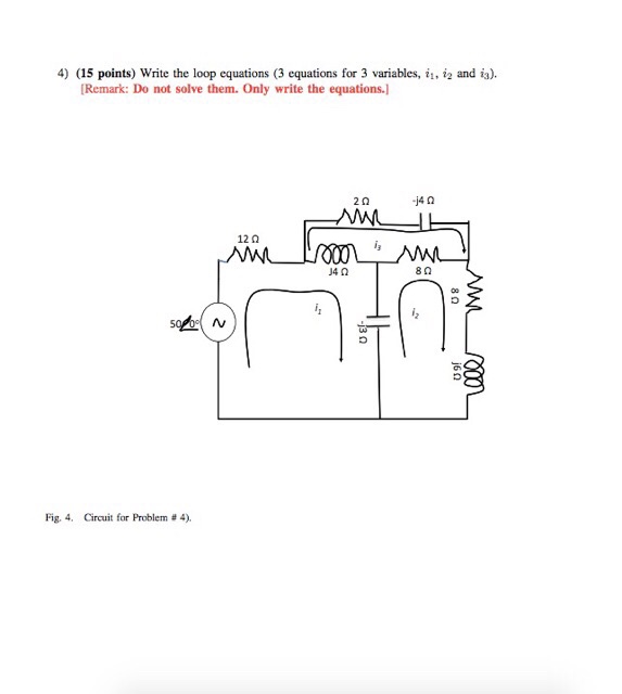 Solved Write the loop equations (3 equations for 3 | Chegg.com