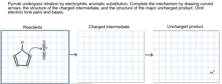 Pyrrole undergoes nitration by electrophilic aromatic | Chegg.com