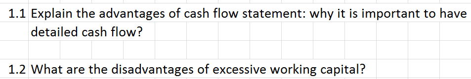 Solved Explain the advantages of cash flow statement: why it | Chegg.com