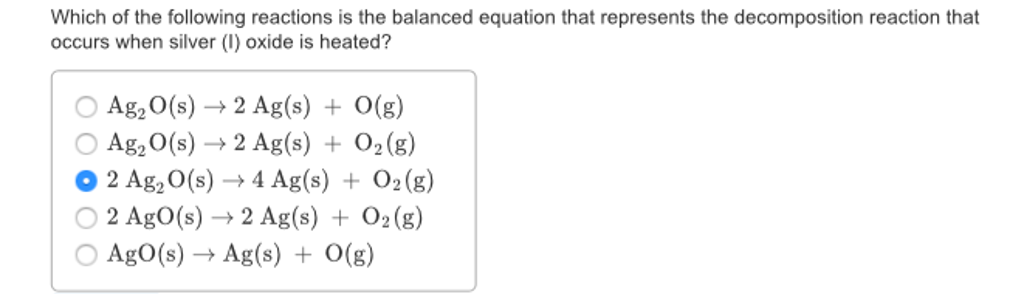 Decomposition Equation