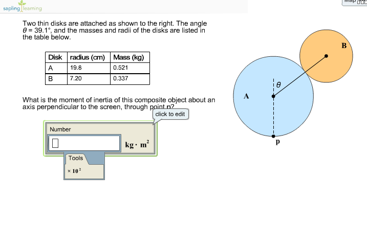 Solved Two thin disks are attached as shown to the right. | Chegg.com