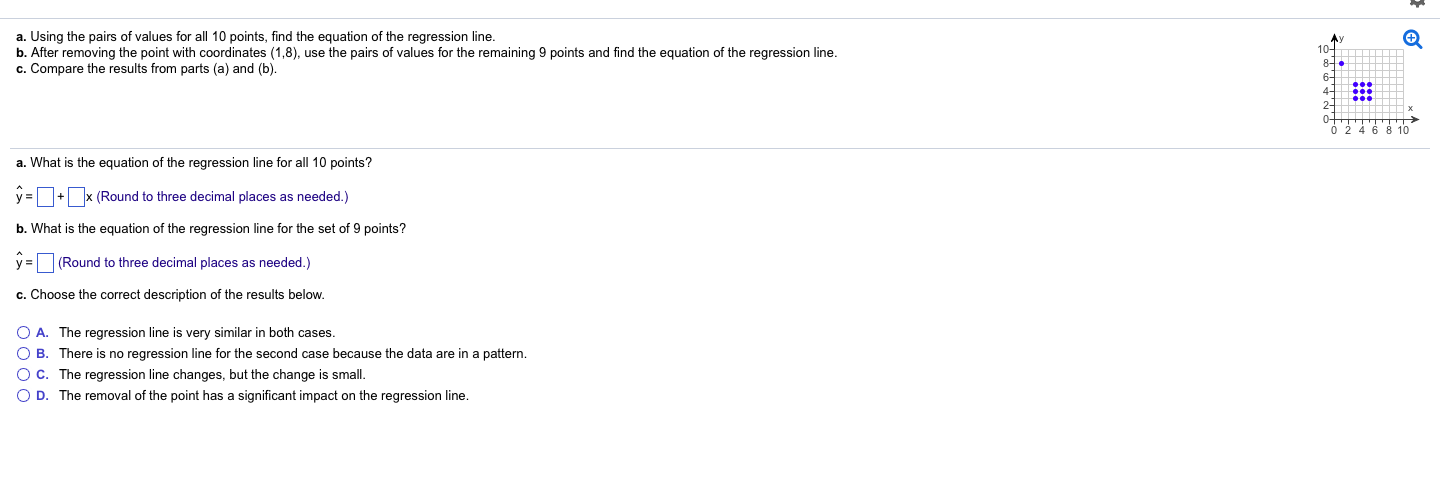 Solved Using the pairs of values for all 10 points, find the | Chegg.com