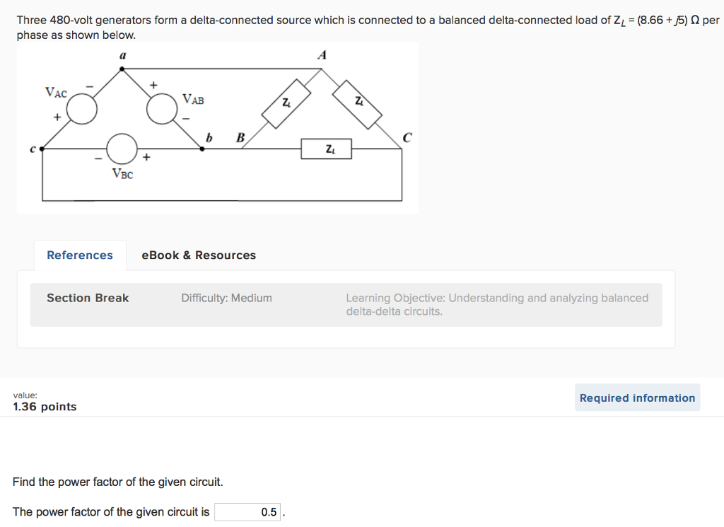 Solved Three 480-volt generators form a delta-connected | Chegg.com