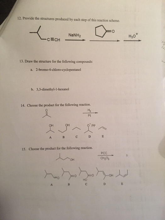 Solved Provide the structures produced by each step of this | Chegg.com