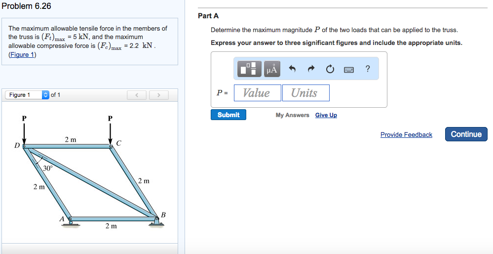 Solved The maximum allowable tensile force in the members of | Chegg.com