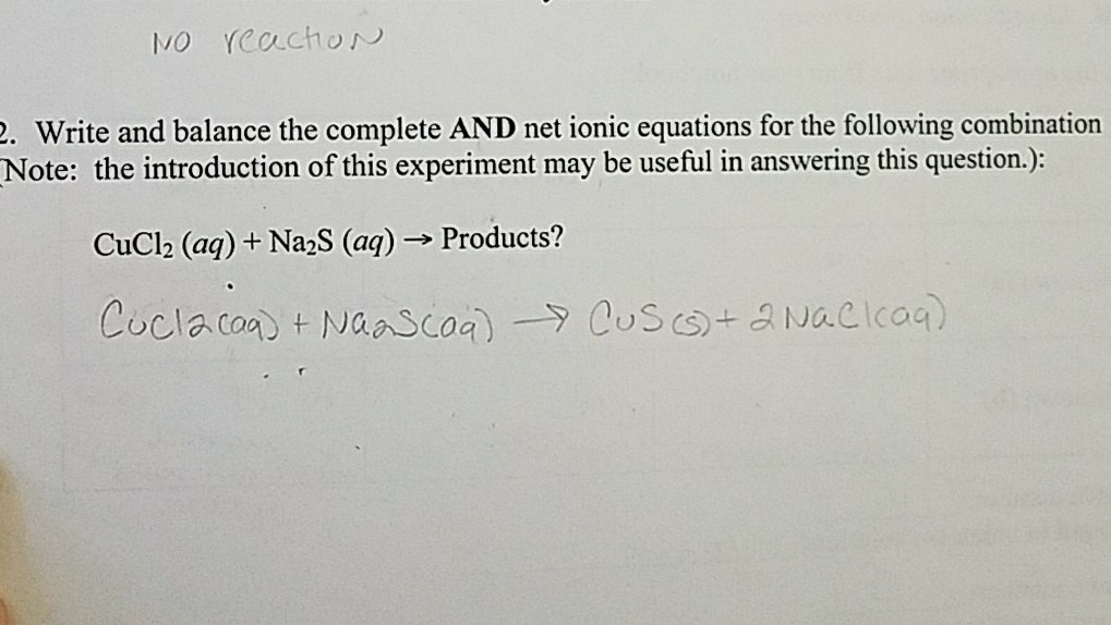Solved . Write and balance the complete AND net ionic | Chegg.com