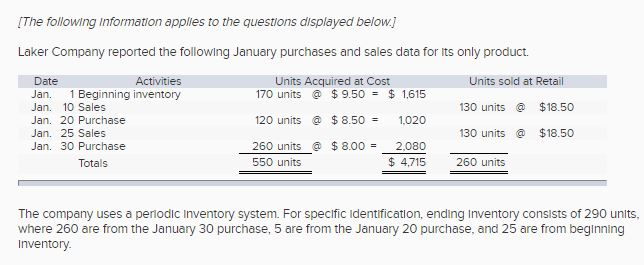 Solved Help with the 4 inventory methods. If you would | Chegg.com