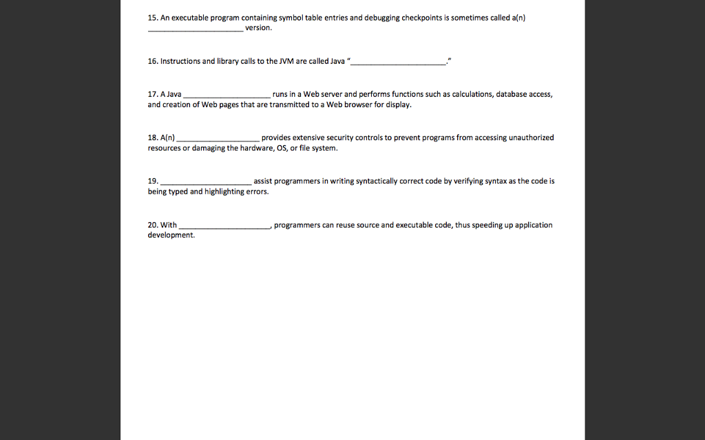 Solved 15 An Executable Program Containing Symbol Table 8771
