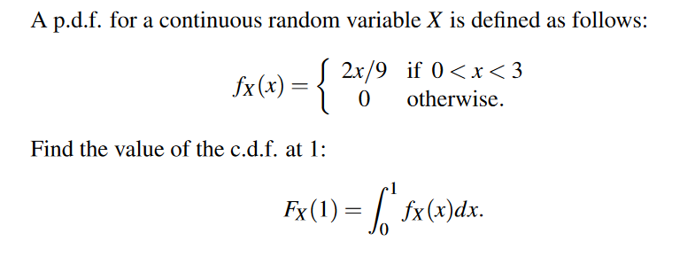 Solved A p.d.f. for a continuous random variable X is | Chegg.com
