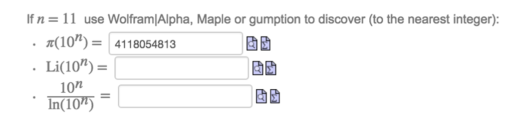 Solved If n = 11 use Wolfram|Alpha, Maple or gumption to | Chegg.com