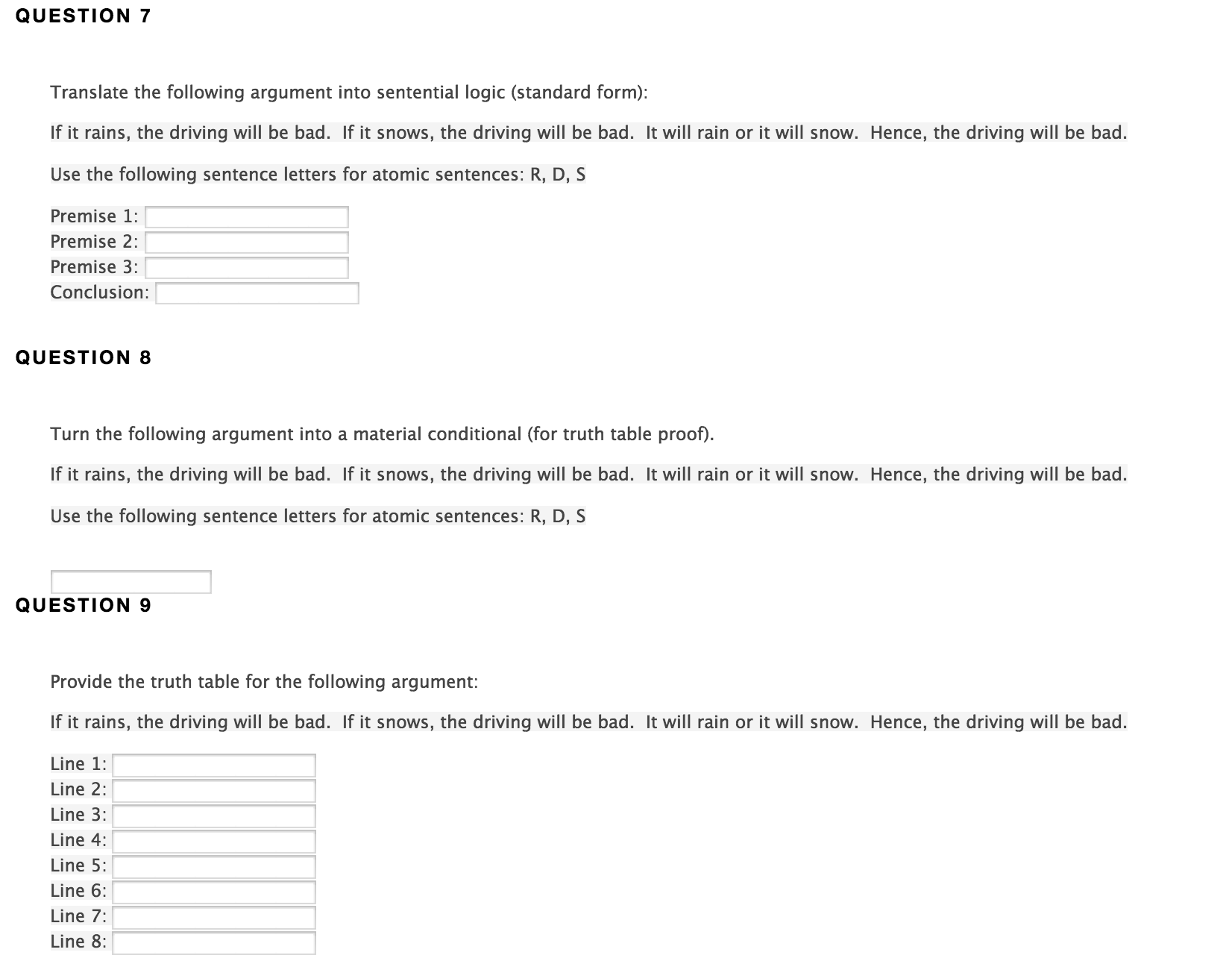 Solved Translate The Following Argument Into Sentential