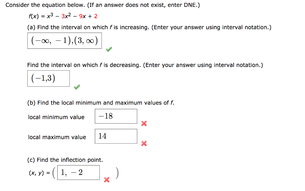 Solved Consider the equation below. (If an answer does not | Chegg.com Solved Consider the equation below. (If an answer does not | Chegg.com